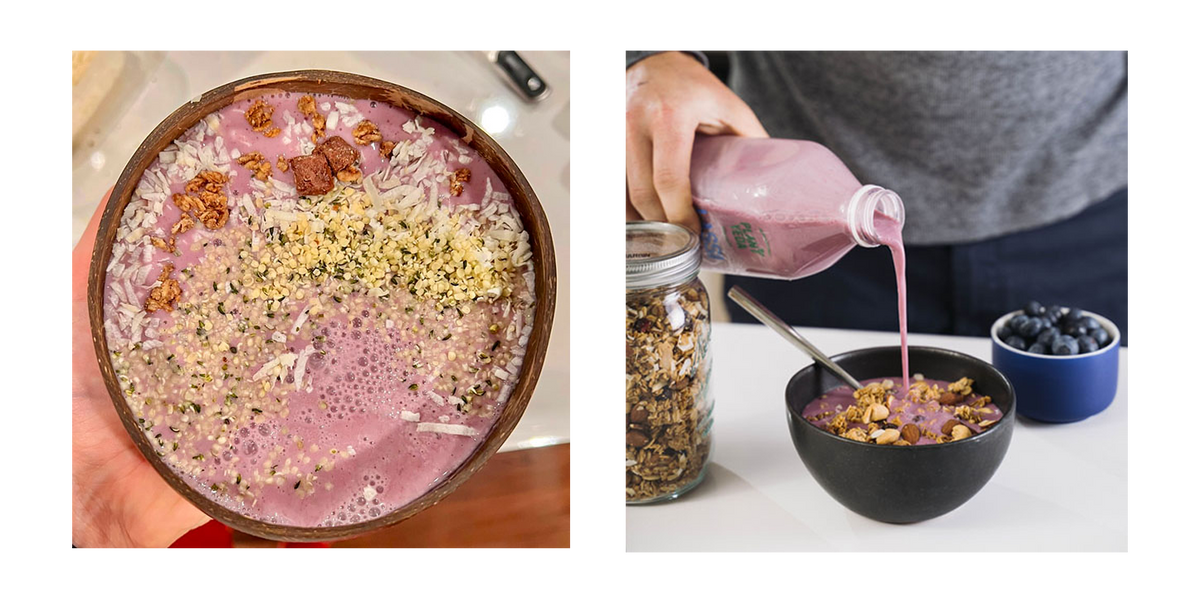 Probiotic Blueberry Lassi Bowl by Sam – Plant Veda